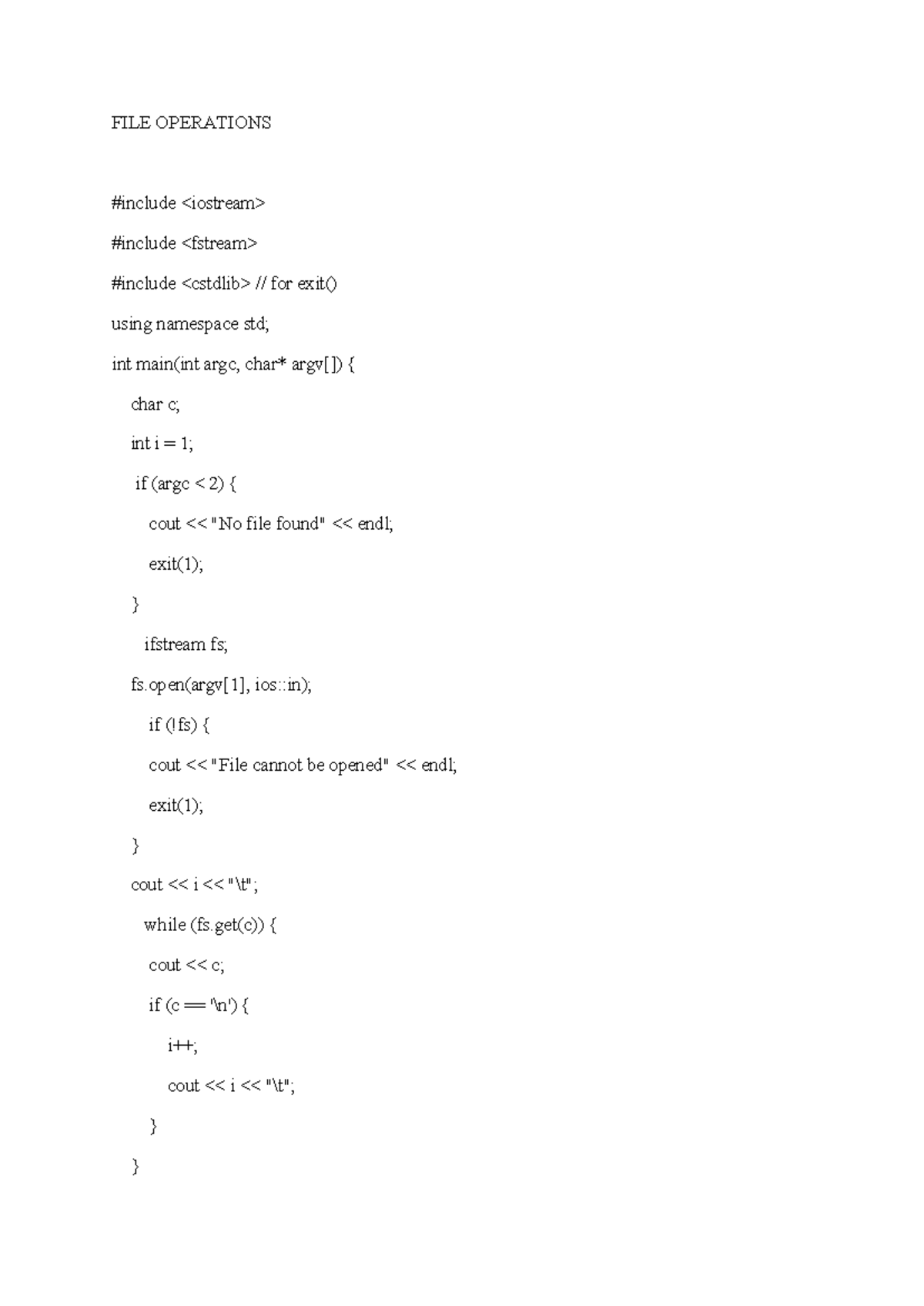 FILE Operations - file - FILE OPERATIONS #include #include #include - Studocu