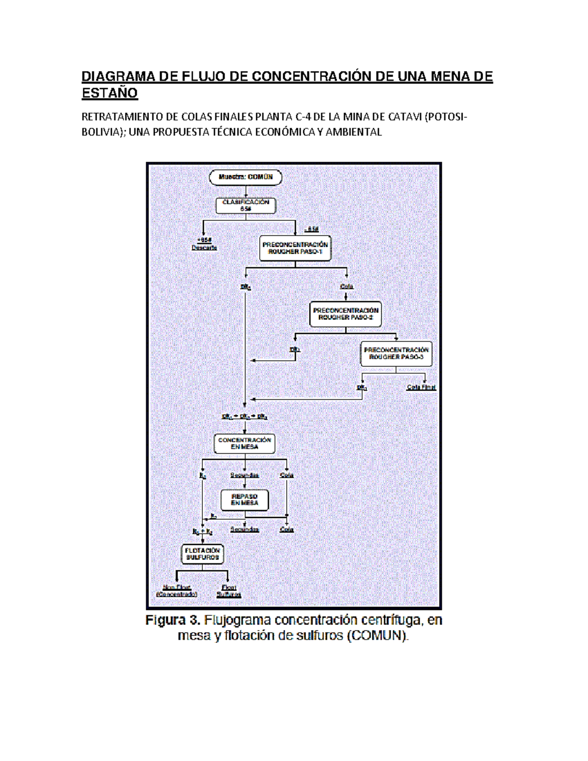 Tarea 1- Preparacion DE Minerales - DIAGRAMA DE FLUJO DE CONCENTRACIÓN ...