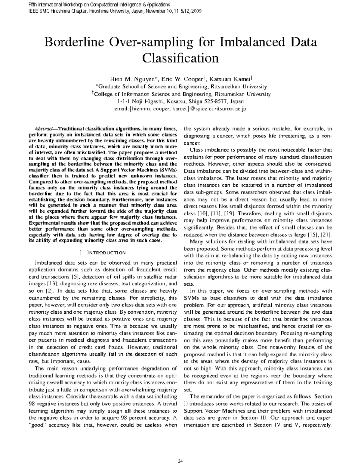 6 - Some notesSome notes - Borderline Over-sampling for Imbalanced Data ...