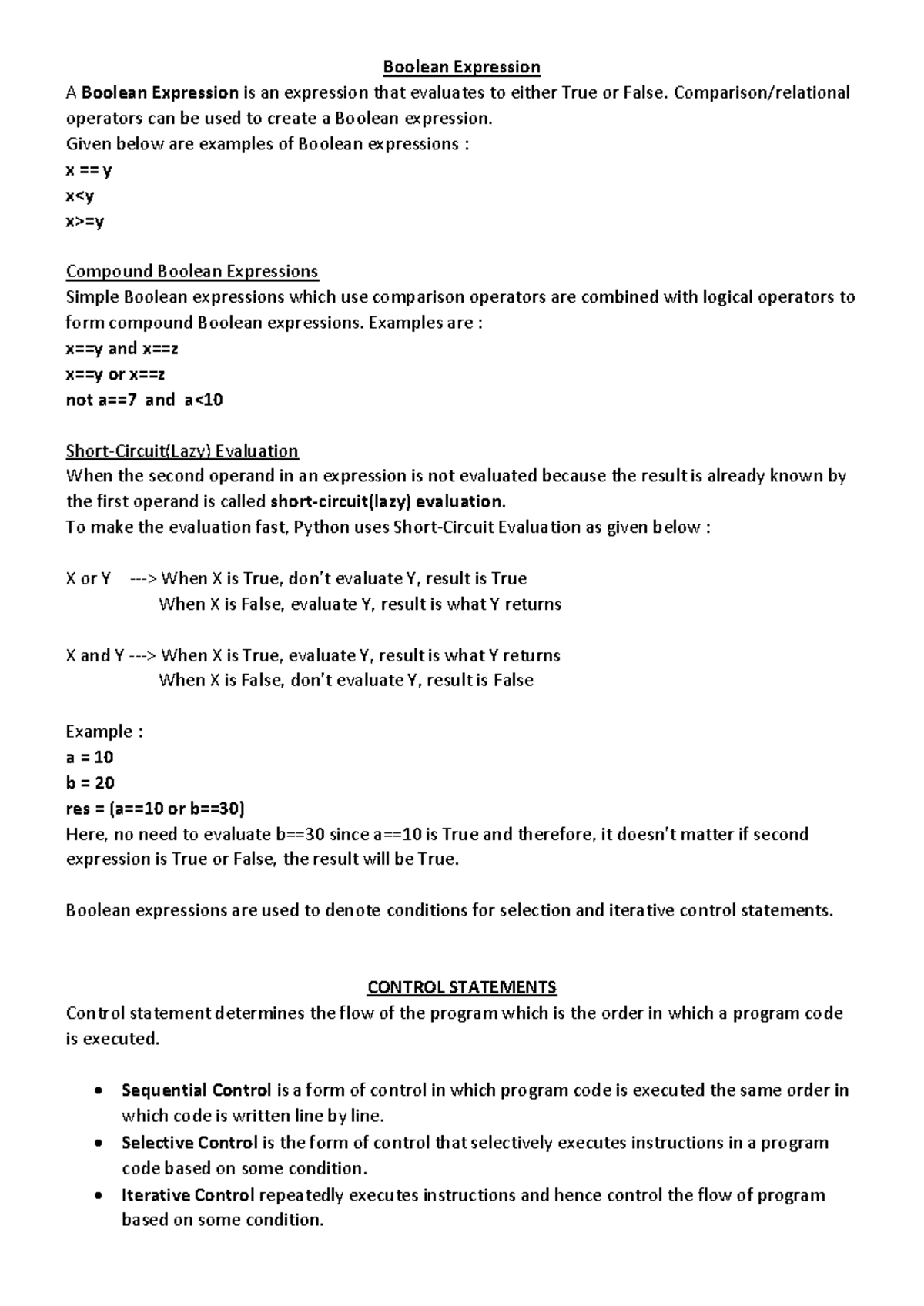 Python 2 - Boolean Expression A Boolean Expression is an expression ...
