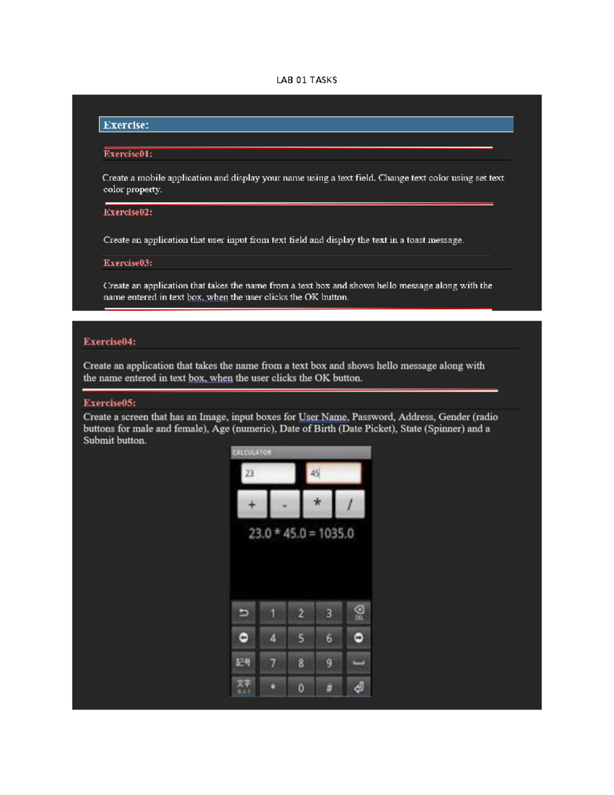 LAB 01 Tasks 02102023 043059 pm - Computer Science - LAB 01 TASKS - Studocu
