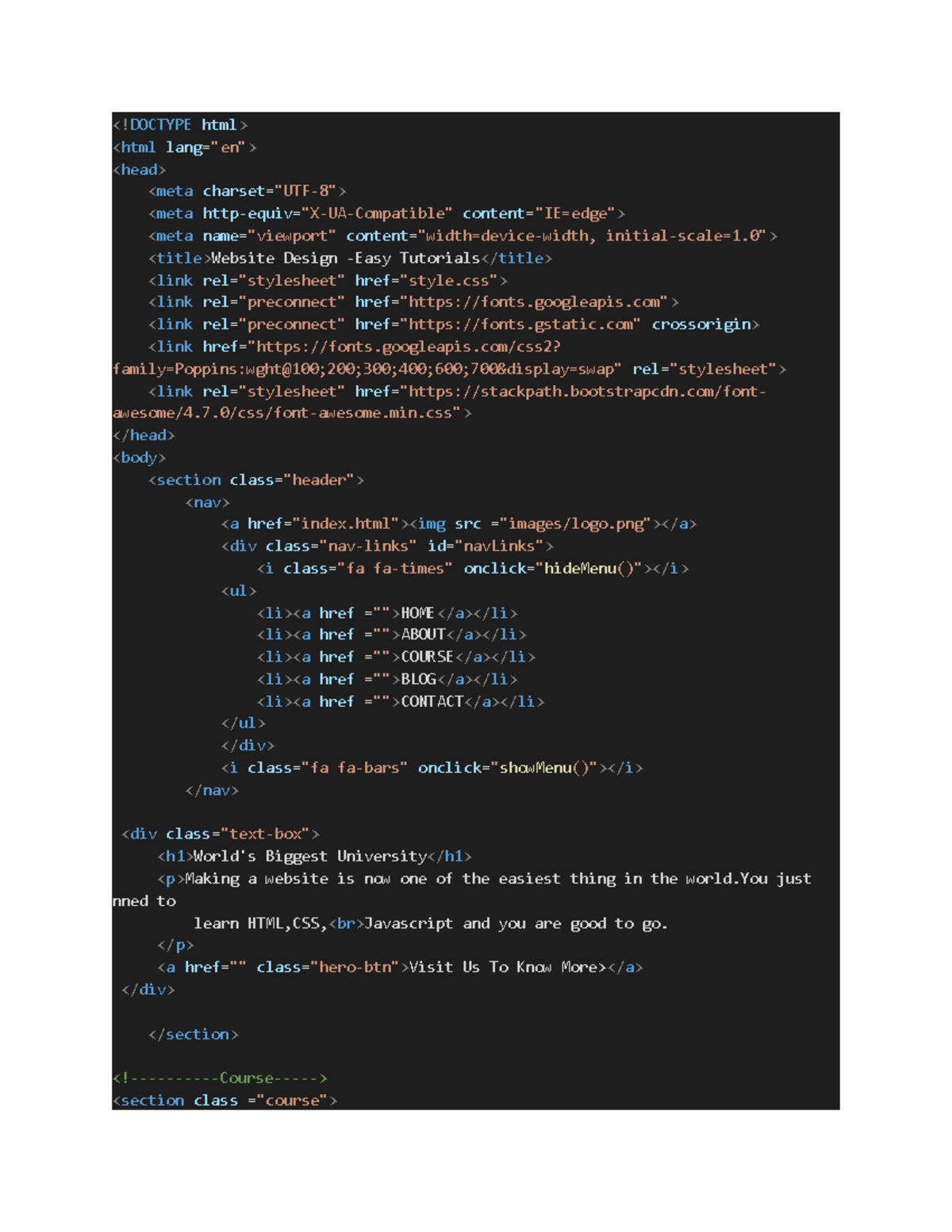 WEB PAGE Assignment - DEVELOPING A WEBPAGE - Website Design -Easy ...