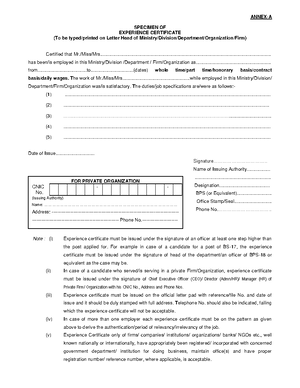 FPSC DPC & NOC - FPSC format of NOC - FEDERAL PUBLIC SERVICE COMMISSION ...