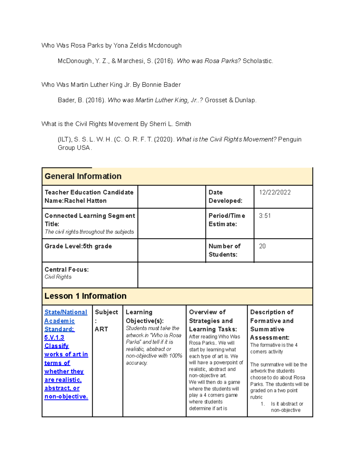 Untitled document (13) - Who Was Rosa Parks by Yona Zeldis Mcdonough ...