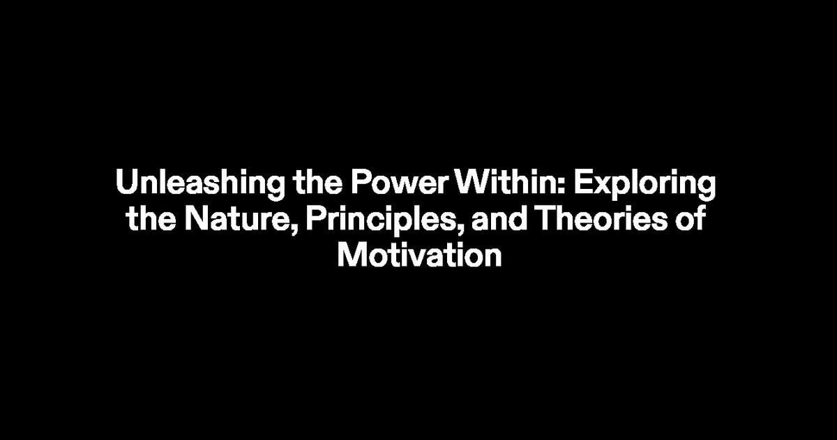 Unleashing the power within exploring the nature principles and ...