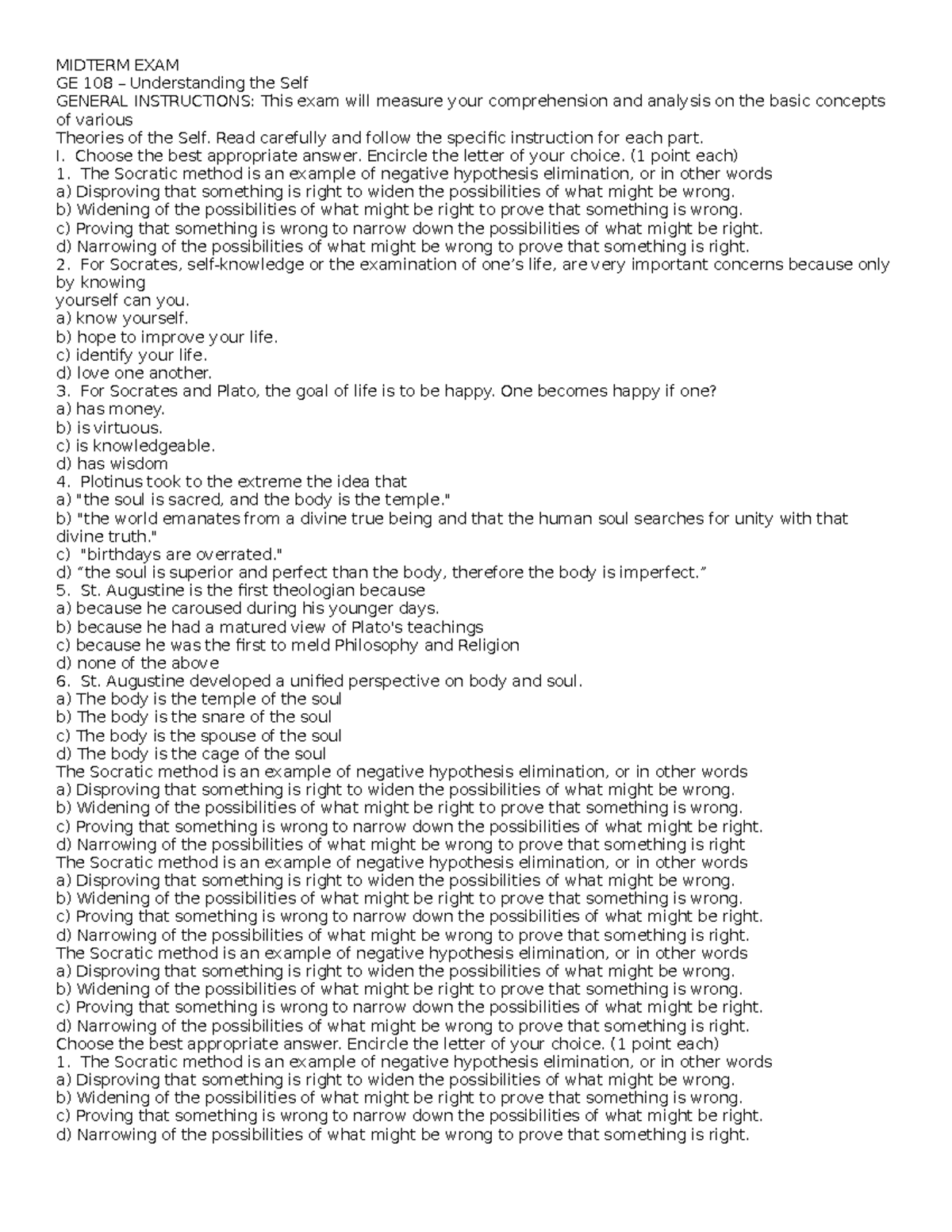 Midterm-EXAM-UTS, Leonard Madrid - MIDTERM EXAM GE 108 – Understanding ...