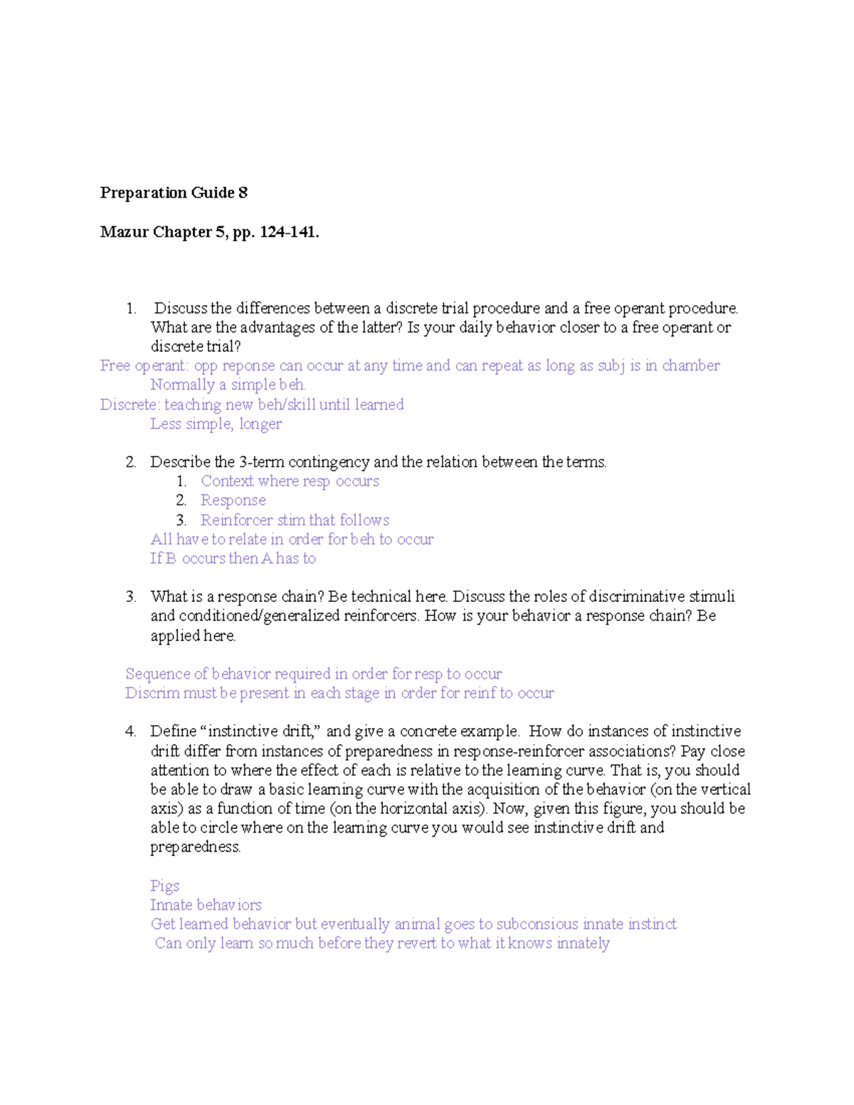 PG 8 Sp23 - prep guide holt - Preparation Guide 8 Mazur Chapter 5, pp ...