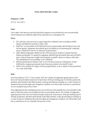 Civil Procedure II Outline - Civil Procedure II Outline Three Stages of ...