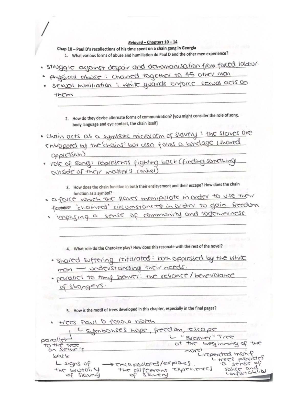 Beloved 10-14 - Studocu