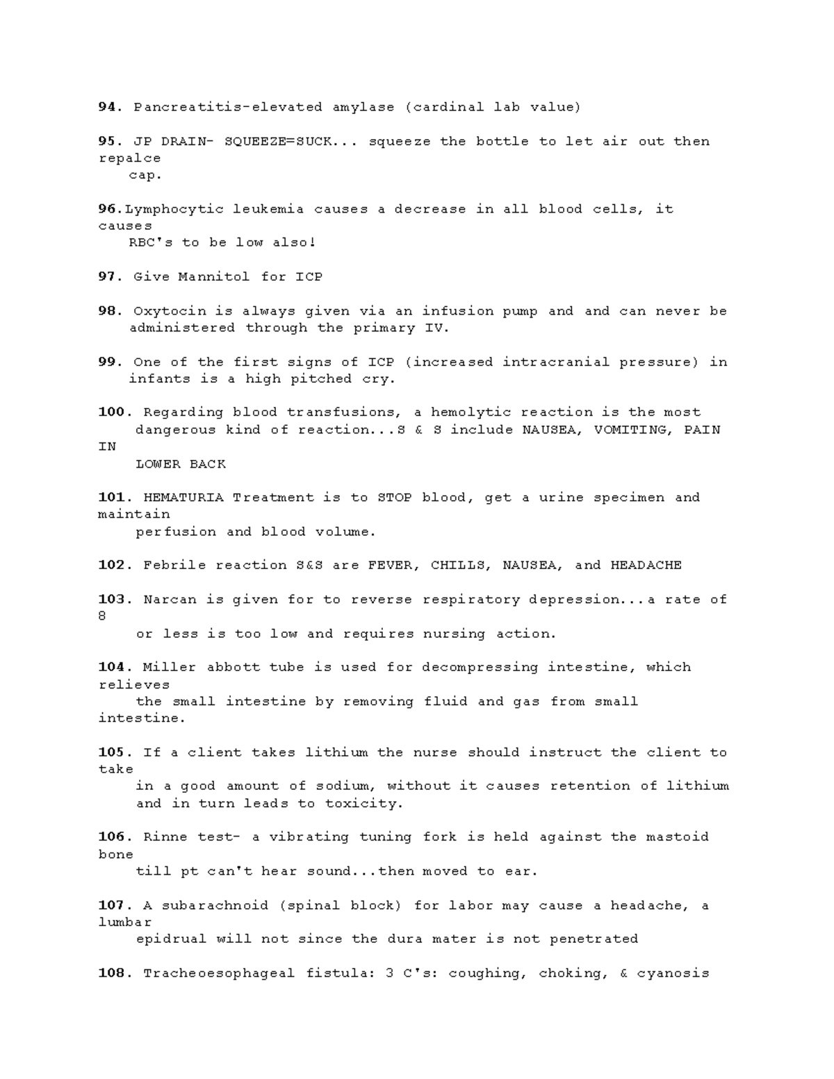 Pages from Nclex Random FACT TO Study-7 - 94. Pancreatitis-elevated ...