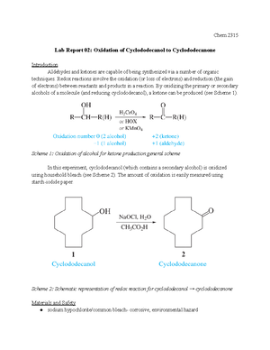 Lab 9 Synthesis of Polystyrene - CHEM Kade Kasparian Kelsey Stone Lab 9 ...