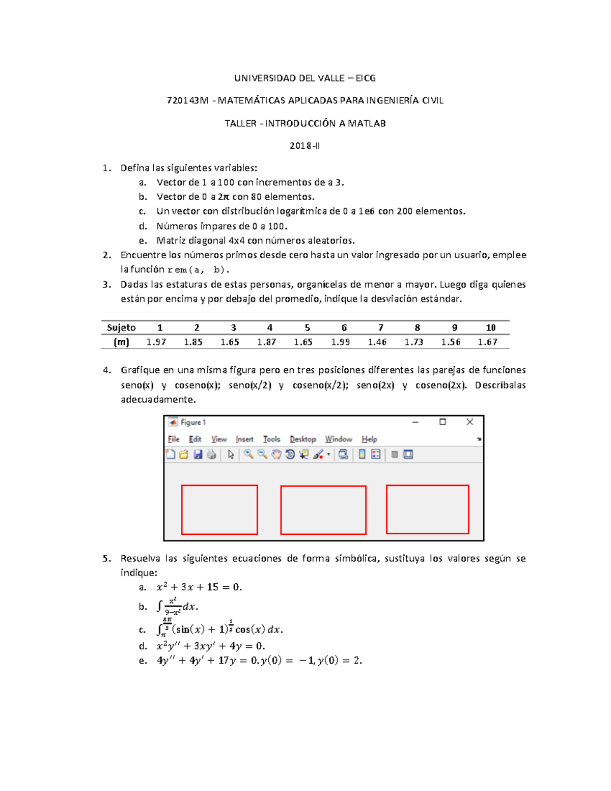 Taller Introducción A Matlab Warning Tt Undefined Function 32 Warning Tt Undefined