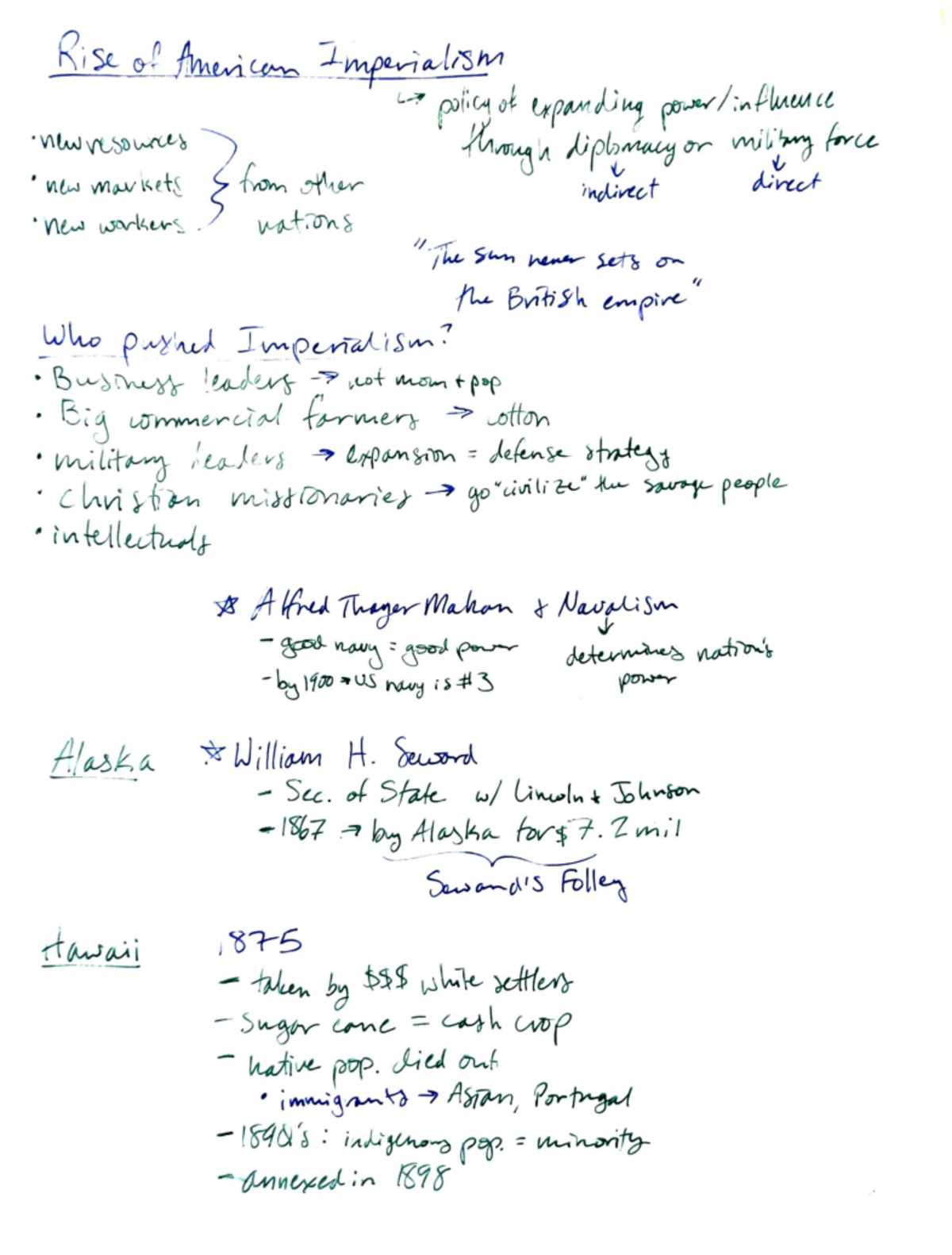 American Imperialism - Dr. Allison Robinson - Rise of American ...