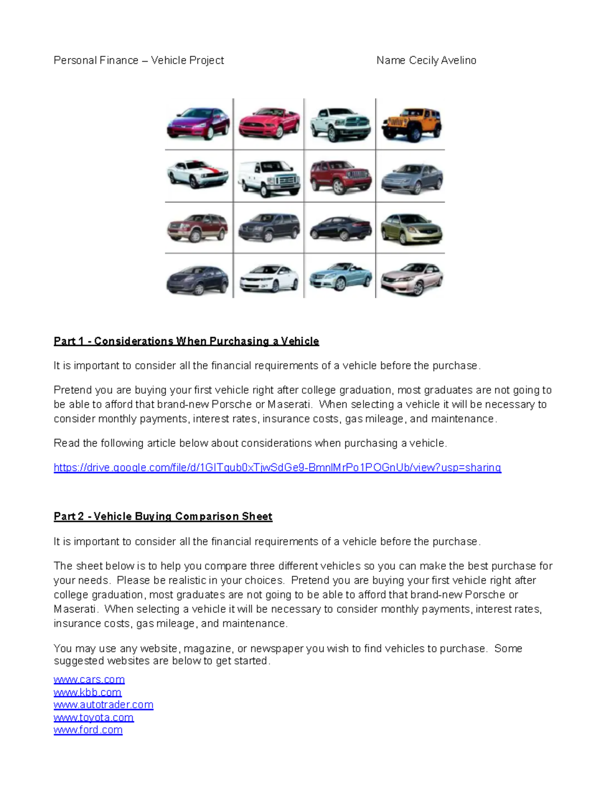 Personal Finance – Vehicle Project - Parts 1-3 - Deprecated API usage ...