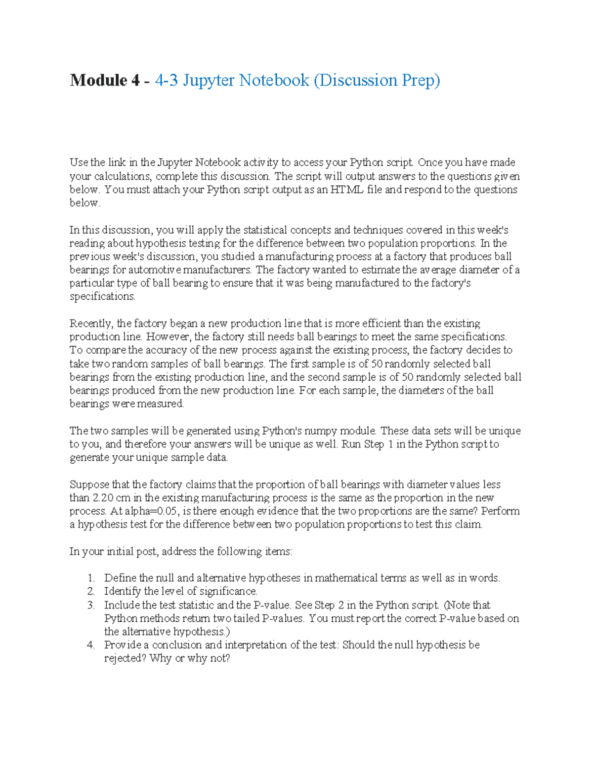 MAT-243 - 4-3 Discussion- 4-3 Jupyter Notebook (Discussion Prep ...