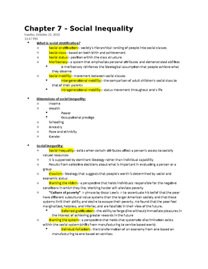 Notes (Auto Recovered) - WEEK 1: May 5th Inspiring the sociological ...