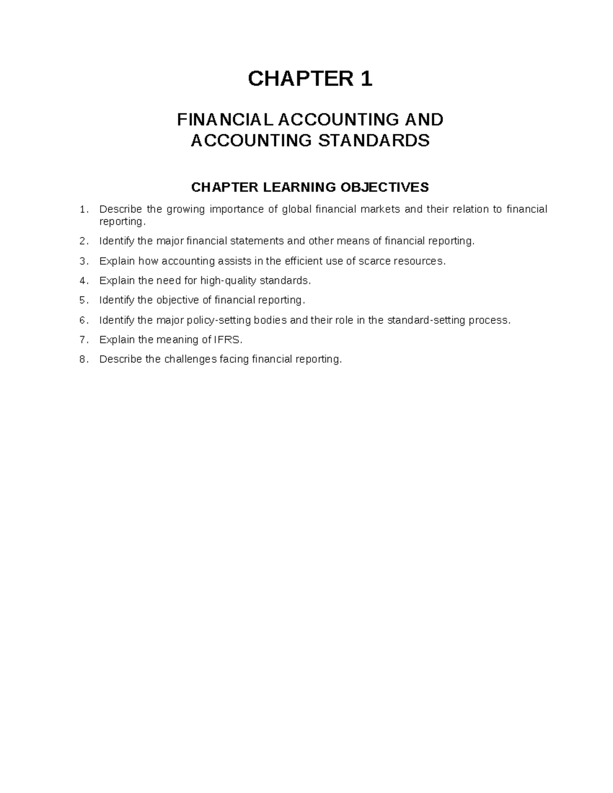 Chapter 1 Textbank - ACCT 320 - CHAPTER 1 FINANCIAL ACCOUNTING AND ...