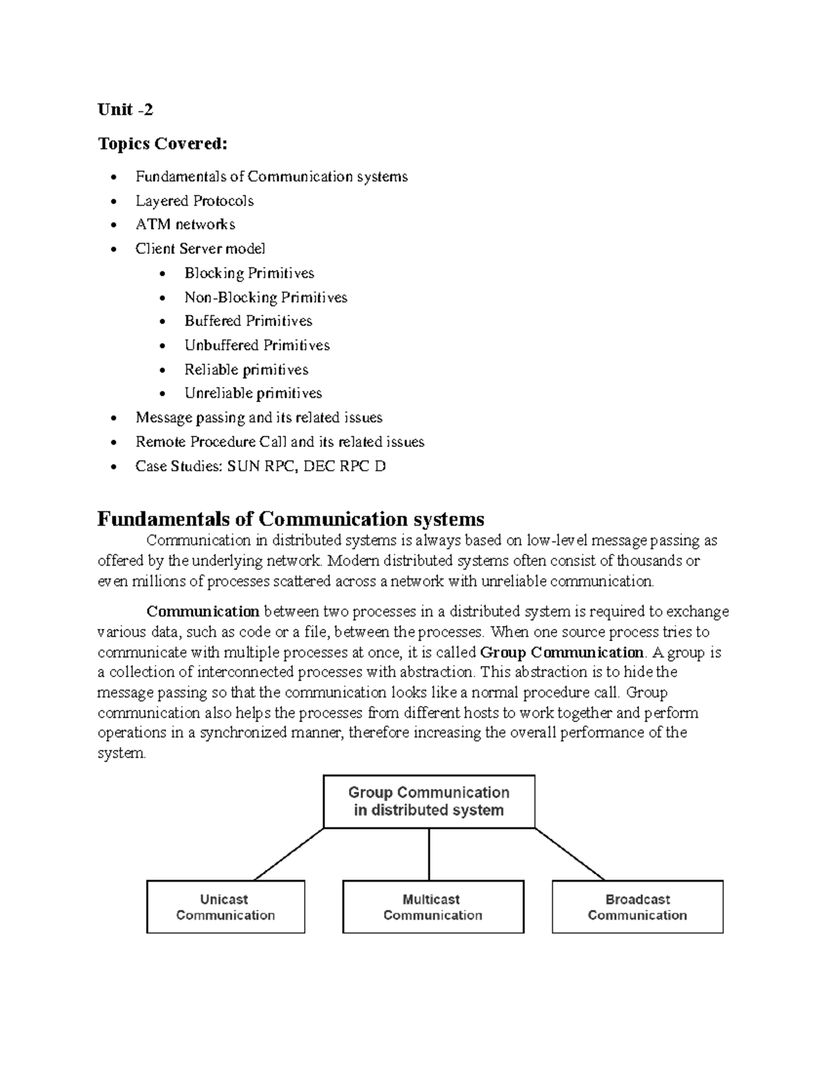 Unit-2 - Notes for unit 2 - Unit - 2 Topics Covered: Fundamentals of ...