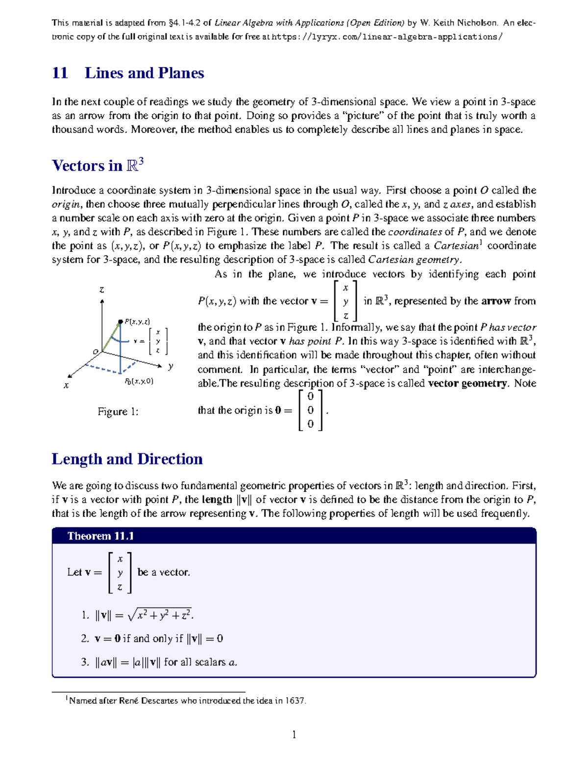 11Lines And Planes - lecture materials - This material is adapted from ...