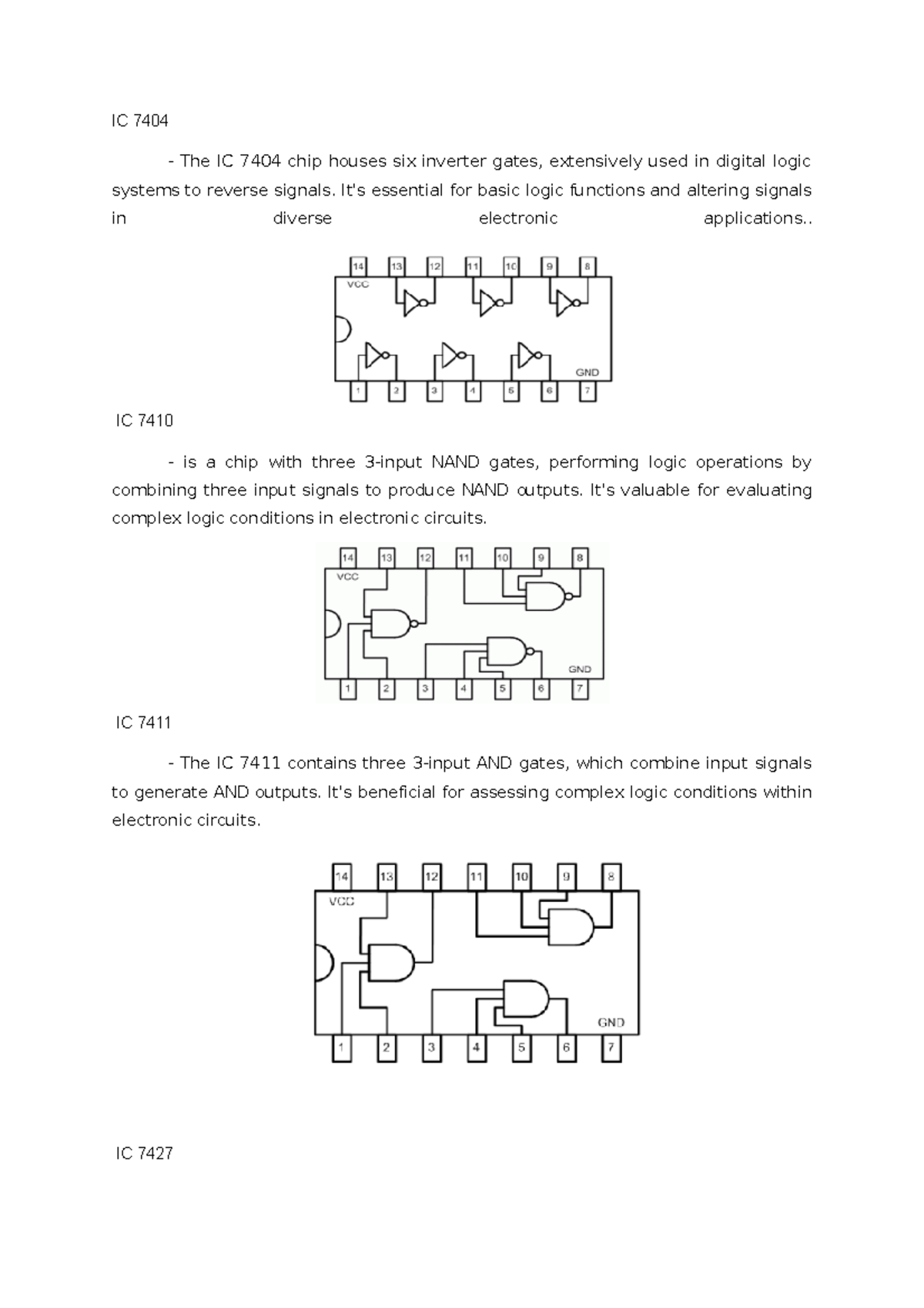 Logic Circuit and Design - IC 7404 The IC 7404 chip houses six inverter ...