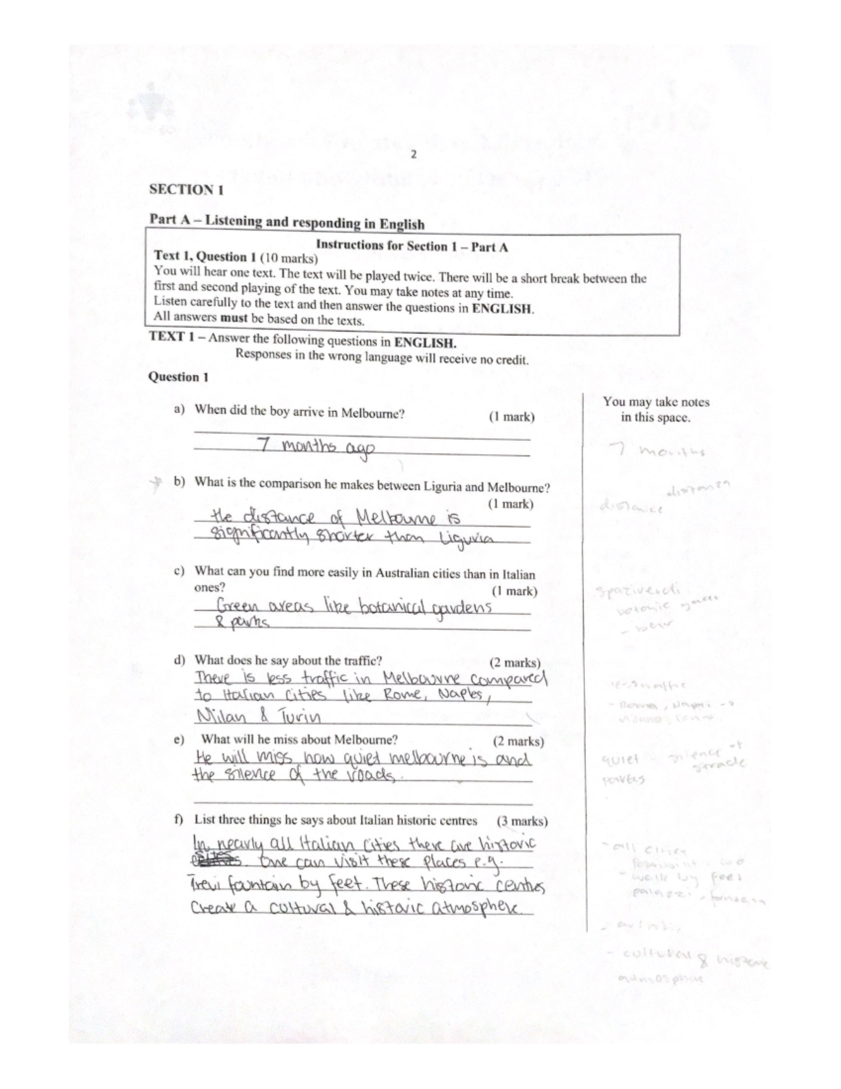 Kisanet - VATI 2020 Practice Exam - 2 SECTION 1 Part A - Listening and ...