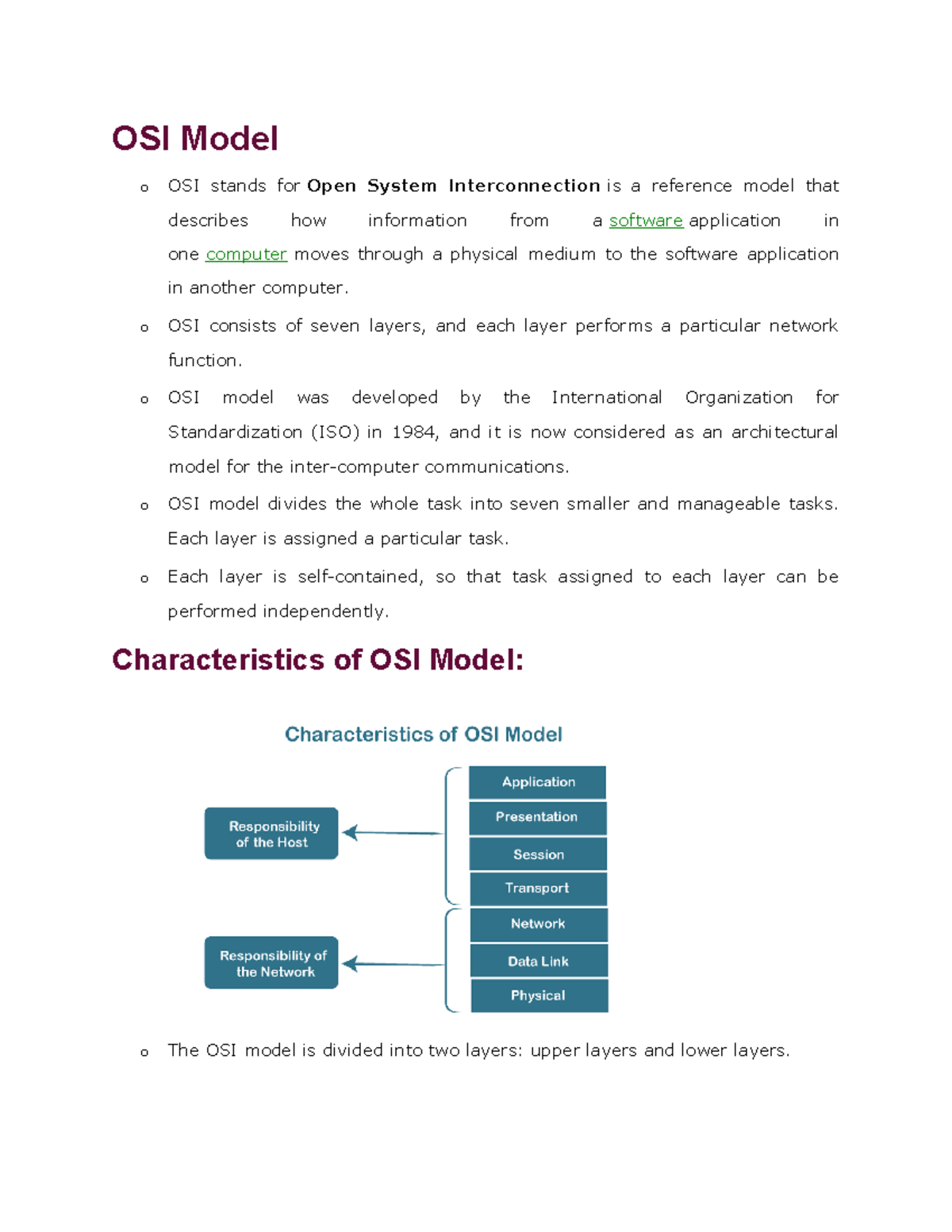 Osi reference model - It's important to study - OSI Model o OSI stands ...