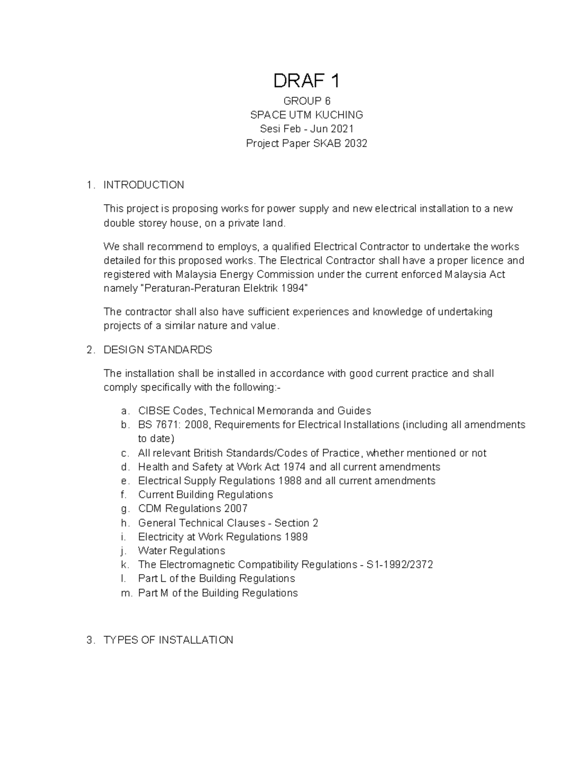 SKAB 2032 Draf 1 Project Paper Group 6 Space UTM Kch Feb-Jun 2021 ...