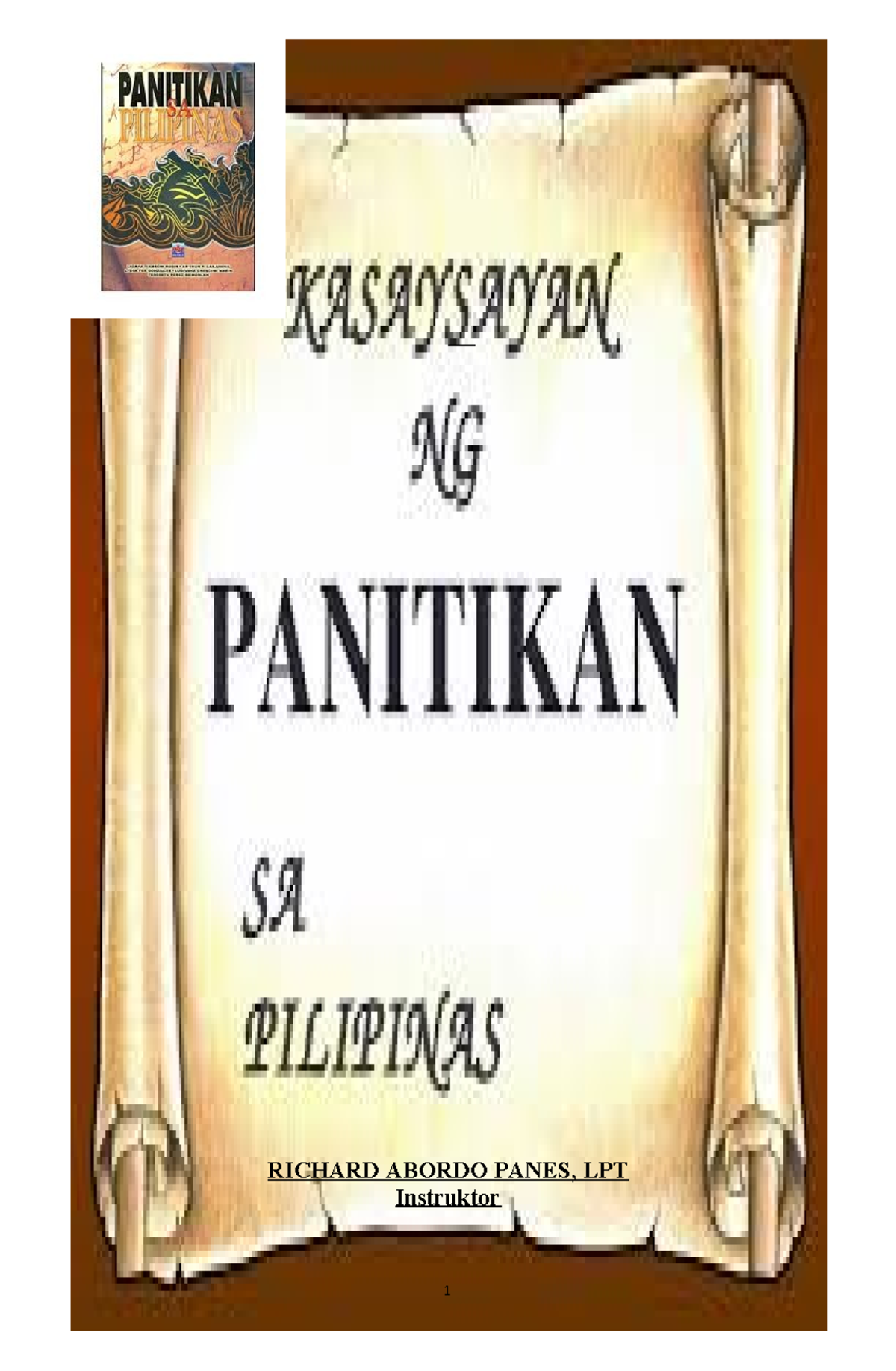 Toaz - book - RICHARD ABORDO PANES, LPT Instruktor TUNGKOL SA MODYUL ...