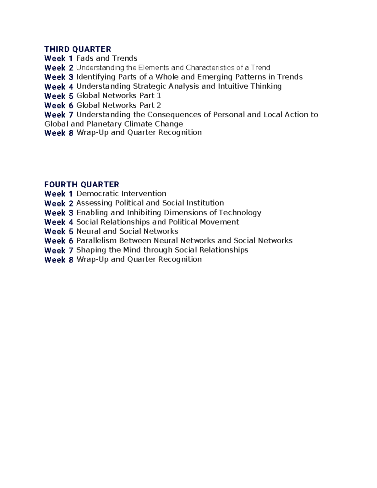 Trends Topics - Summary of topic - THIRD QUARTER Week 1 Fads and Trends ...