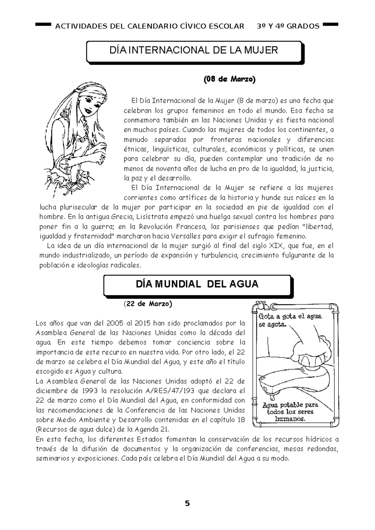 EDUCACION CIVICA - (08 de Marzo) El Día Internacional de la Mujer (8 de ...