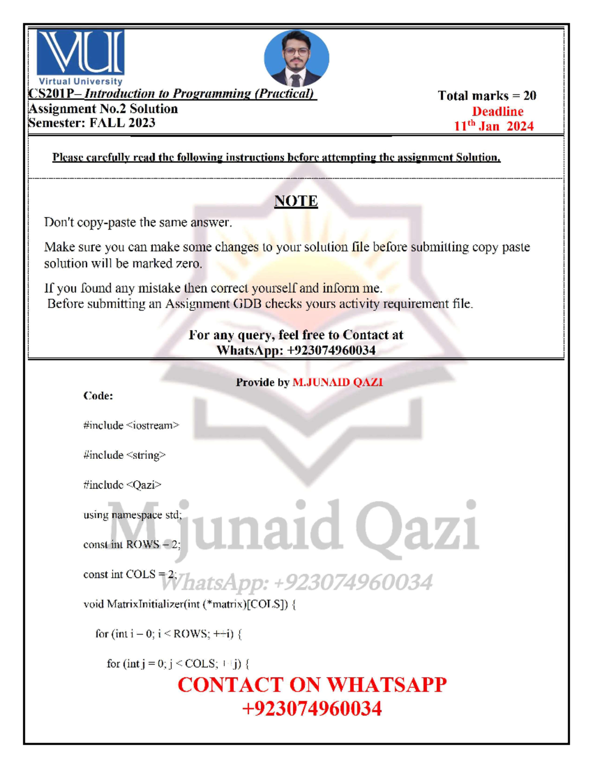 CS201 - Computer science - Studocu