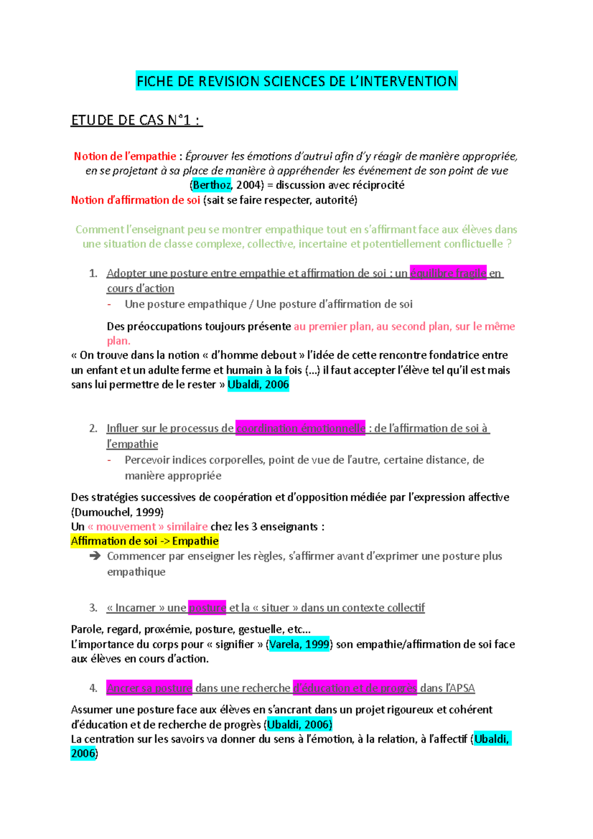 Fiche DE Revision Sciences DE L - FICHE DE REVISION SCIENCES DE L ...