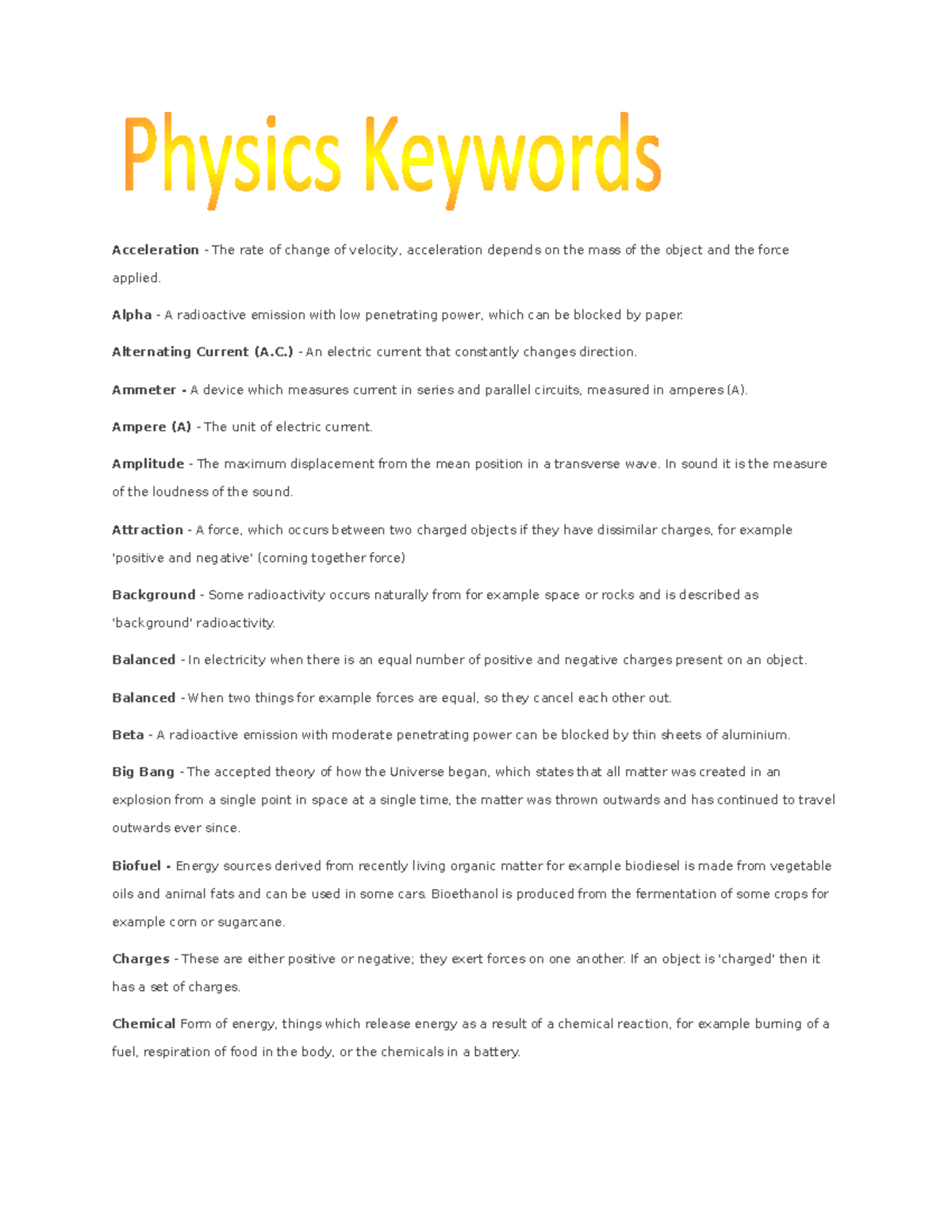 Keywords for physics - notes on thermoregulation from my lecuture, it ...