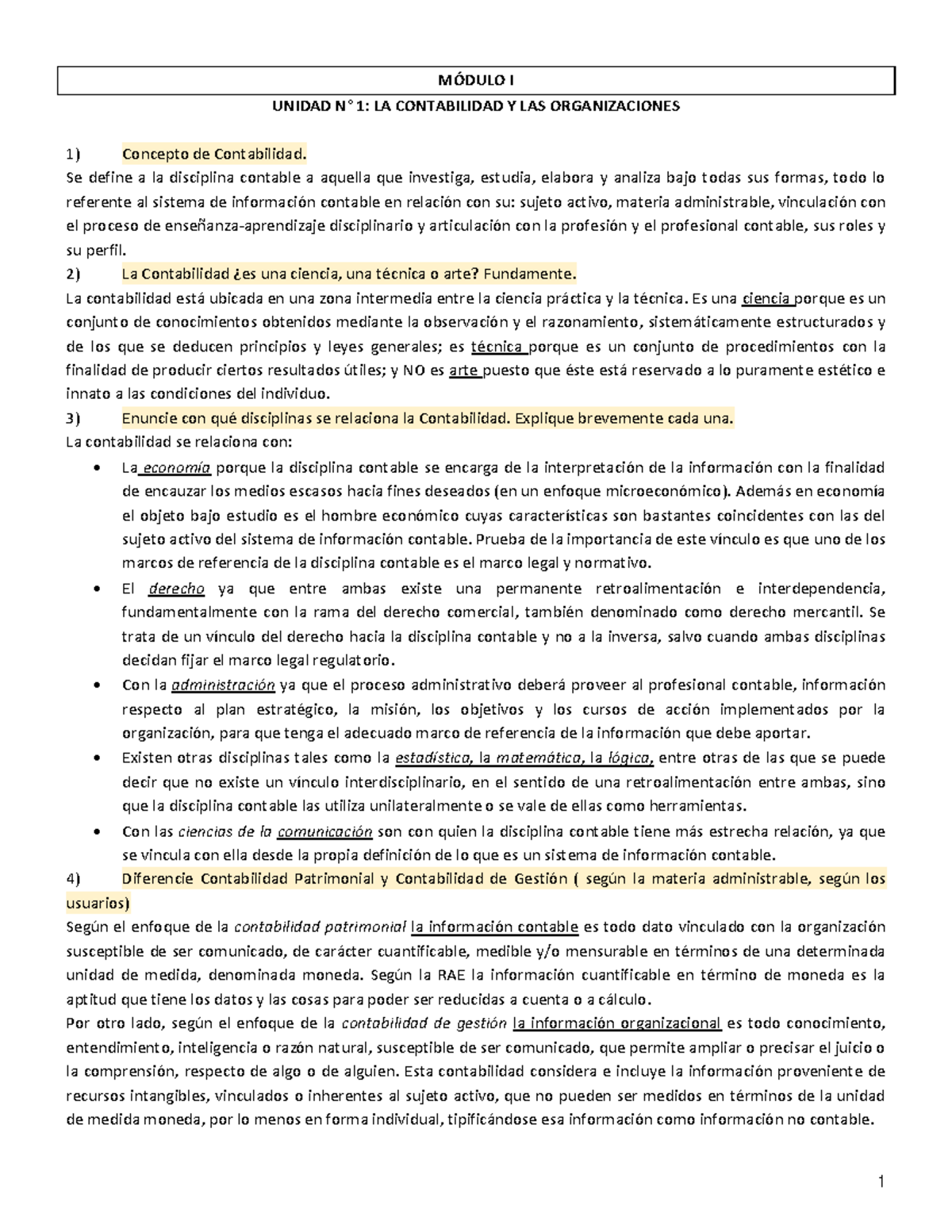 Contabilidad - Se define a la disciplina contable a aquella que ...