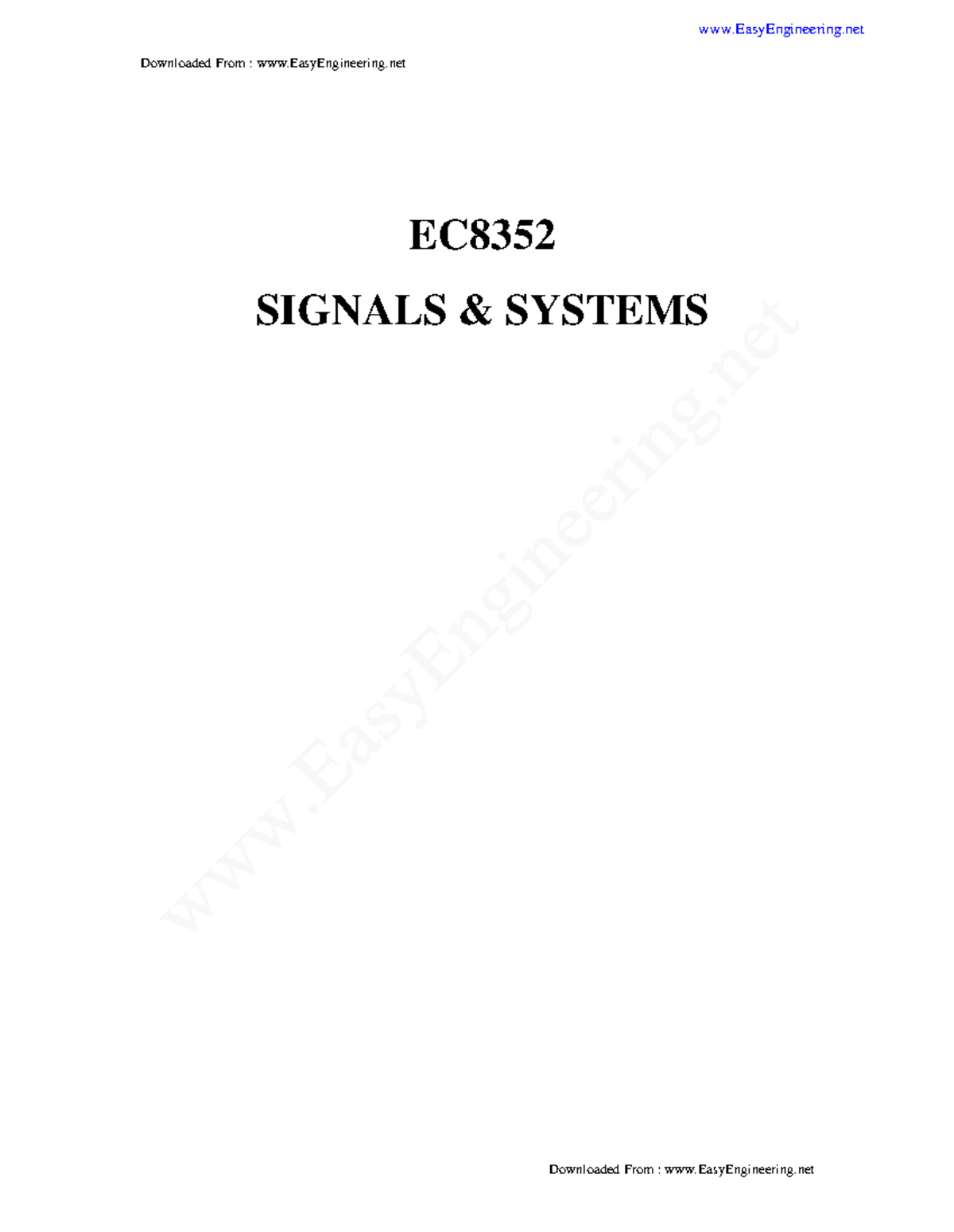 EC8352 2M QB IQ - By www.Easy Engineering.net 1 - Downloaded From : EasyEngineering EC SIGNALS ...