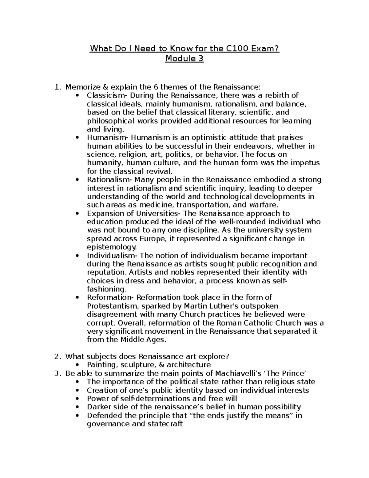 Module 3 - What you need to know for OA - What Do I Need to Know for ...