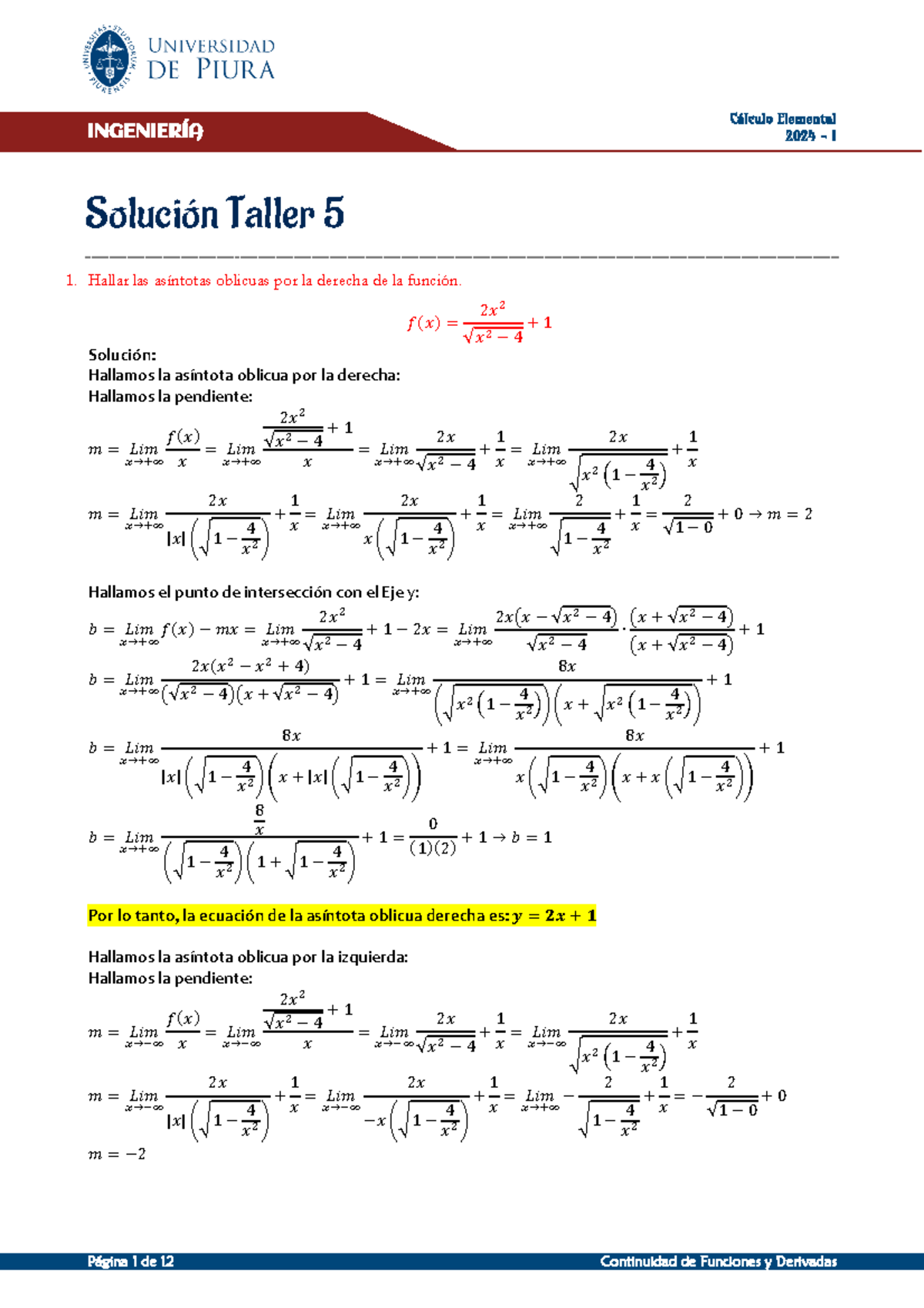 ST5 - CEL - 2024 - I - .................... - Cálculo Elemental 2024 ...