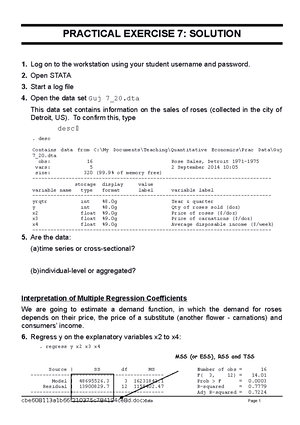 Prac 11-Heteroscedasticity-solution - PRACTICAL EXERCISE 11: SOLUTION 1 ...
