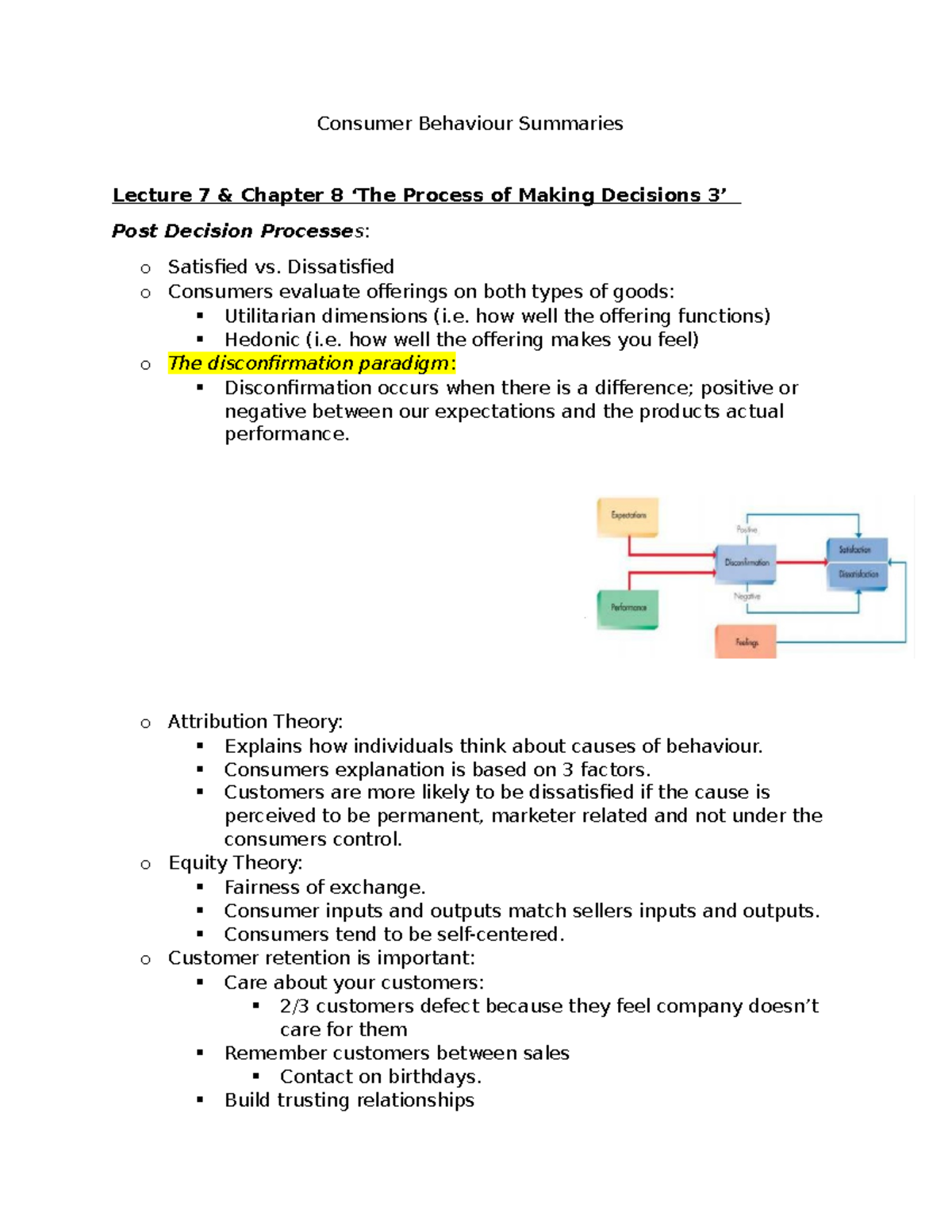 Consumer Behaviour Summaries - Consumer Behaviour Summaries Lecture 7 ...