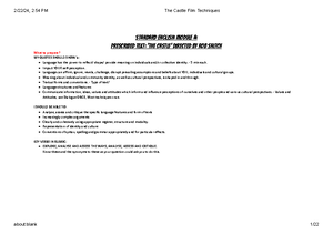 Scene BY Scene Analysis - The Castle - SCENE BY SCENE ANALYSIS - The ...