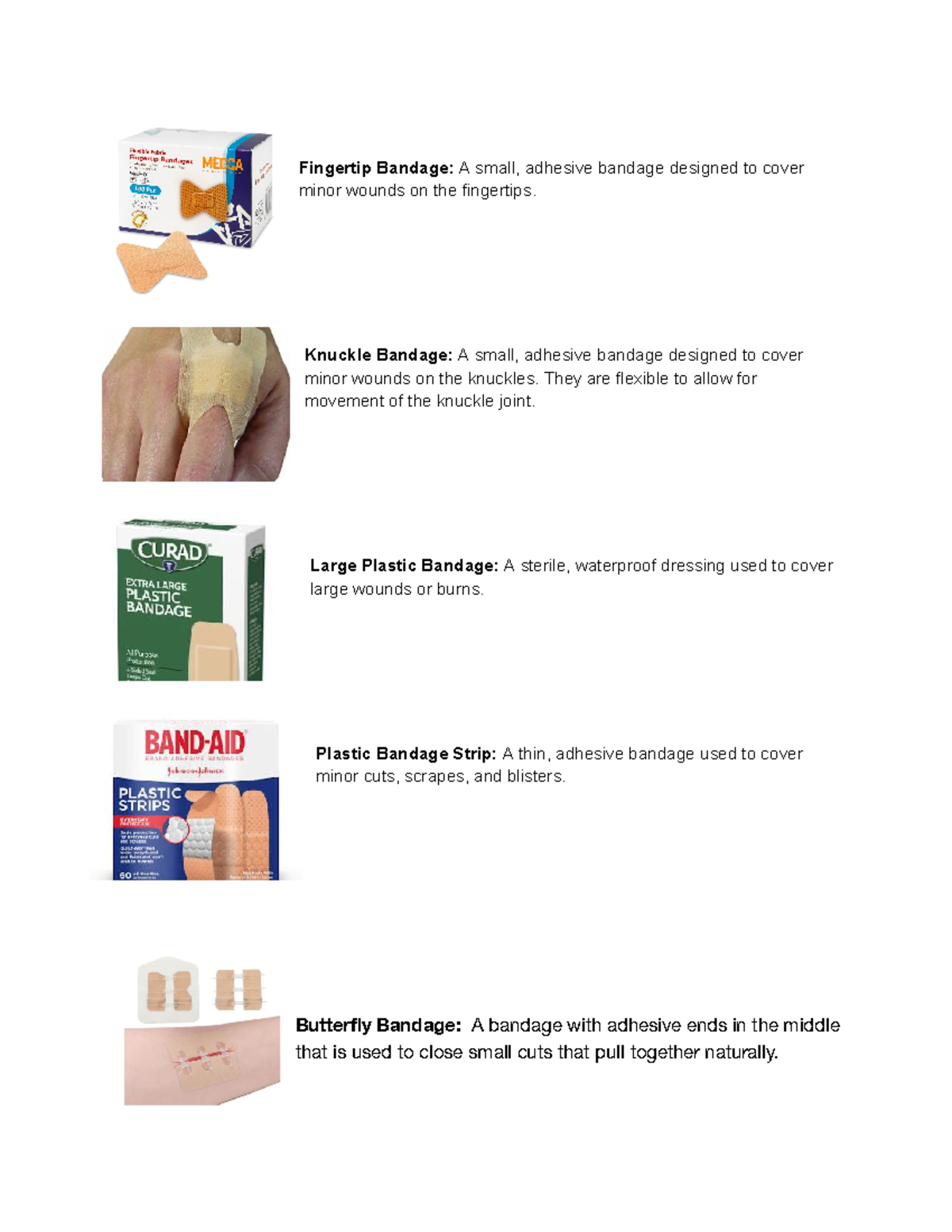 Application of roller elastic bandage types - Fingertip Bandage: A ...