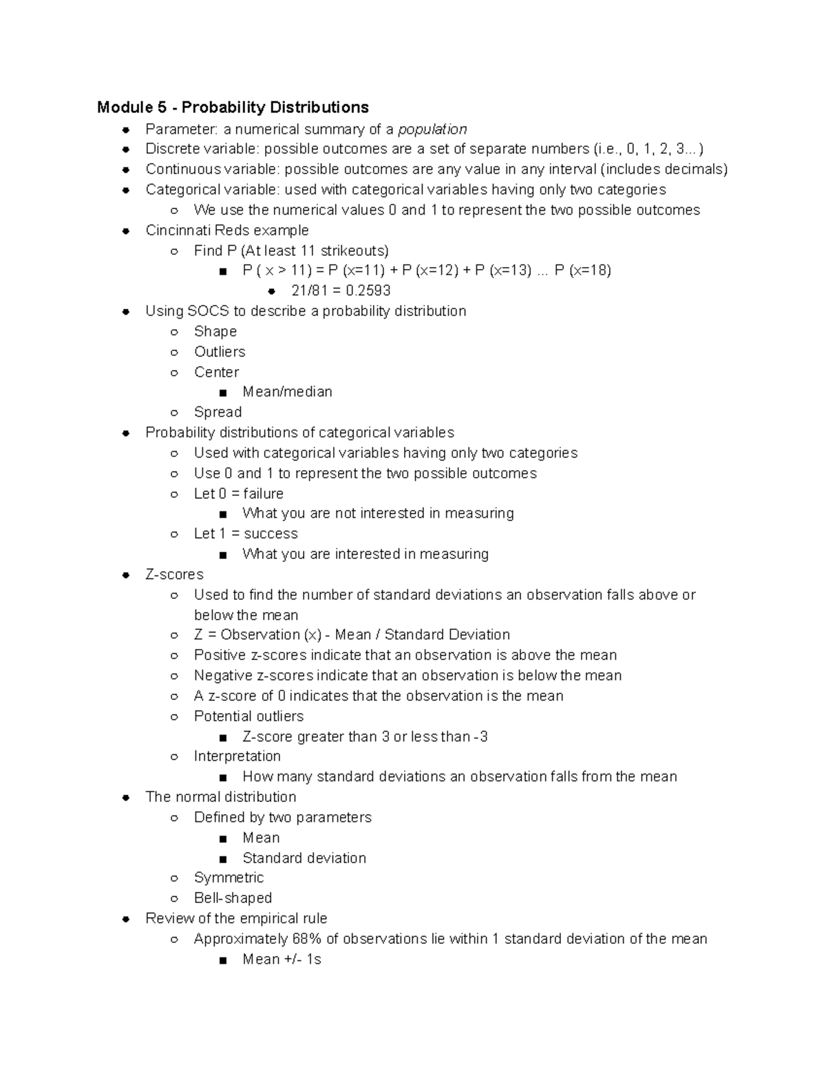 STA 261 Module 5 Probability Distributions - Module 5 Probability ...