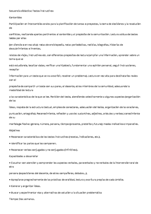 Secuencia Didáctica Textos Instructivos - SECUENCIA DIDÁCTICA: “TEXTOS INSTRUCTIVOS” PROPÓSITO ...