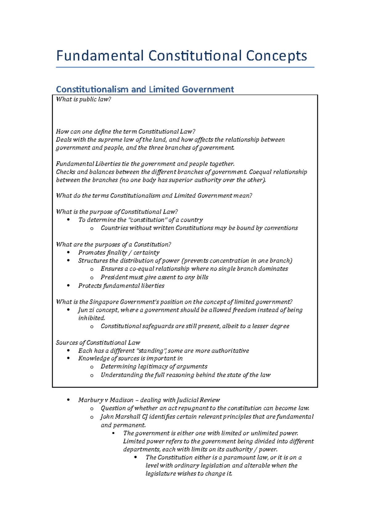 Fundamental Constitutional Concepts - Fundamental Liberties tie the ...