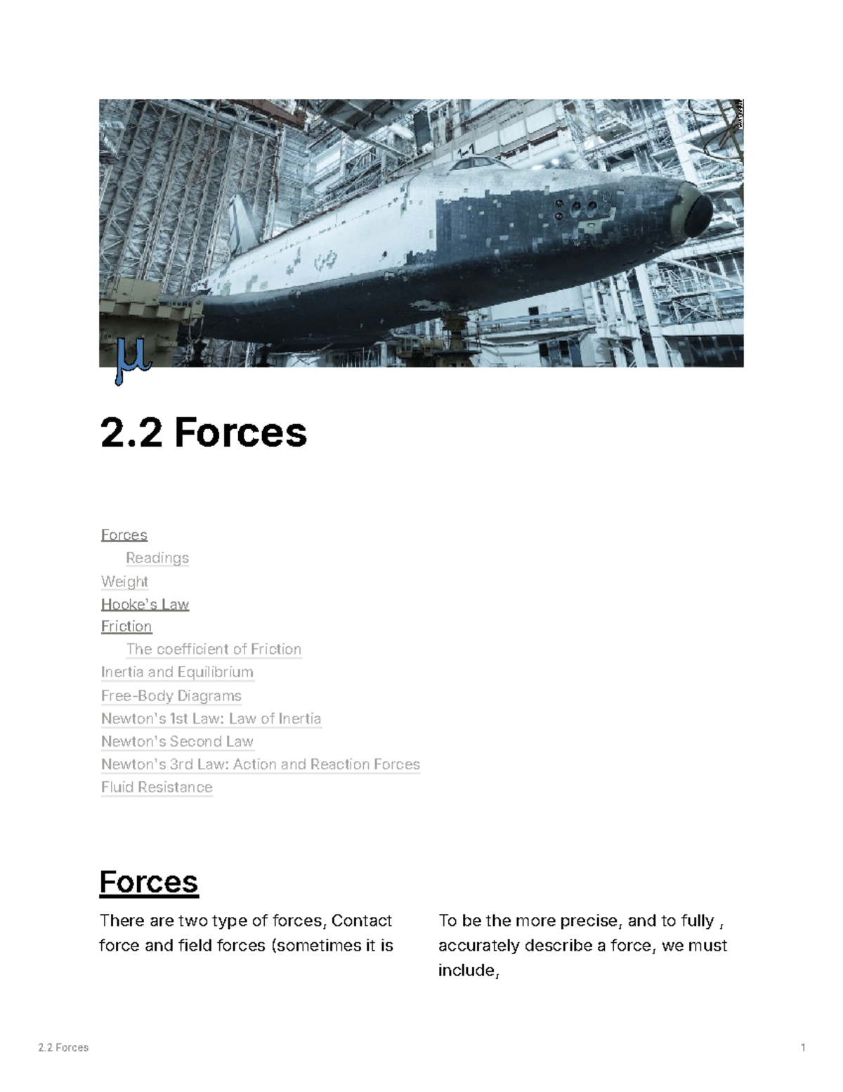 2.2 Forces - Topic 2.2 - 2 Forces Forces Hooke's Law Friction Forces ...
