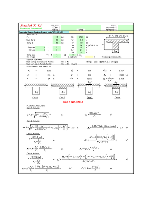 Bridge T-Beam - @ 1. DESIGN DATA Construction type = Reinforcement ...