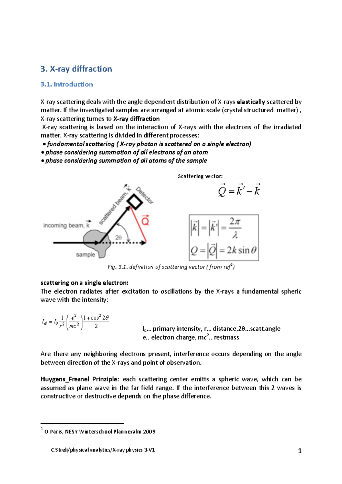 3. X‐ray diffraction - C/physical analytics/X-­‐ray physics 3-­‐ V1 1 3 ...