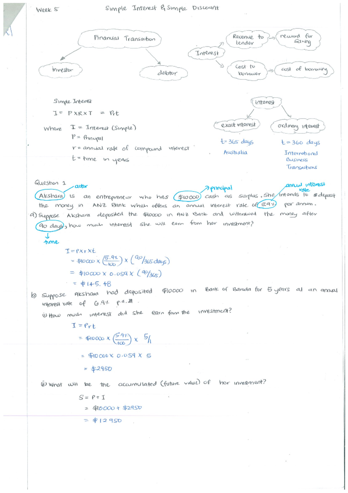 Simple Interest and Compound Interest & Revision for MST - financial ...