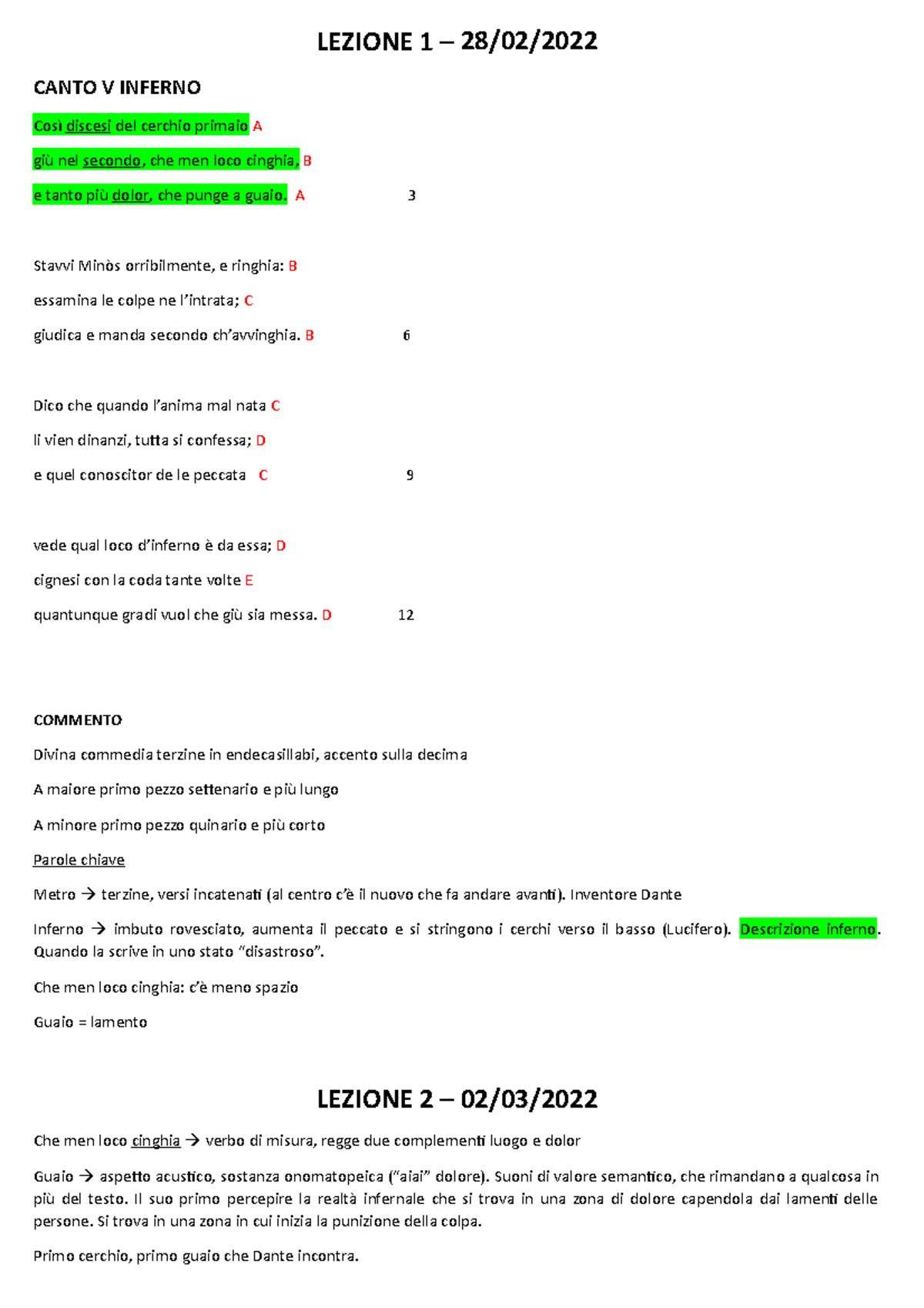 Inferno Dante - Analisi di alcuni canti: V, VI, X, XIII, I - LEZIONE 1 ...