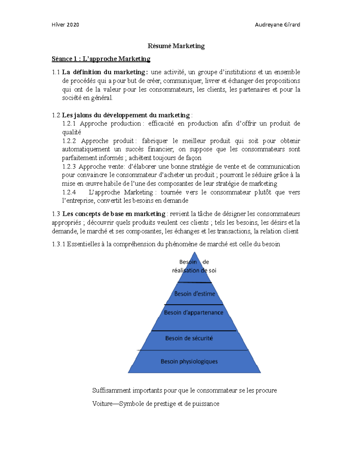 Résumé Intro Market 1 à 12 - Résumé Marketing Séance 1 : L’approche ...